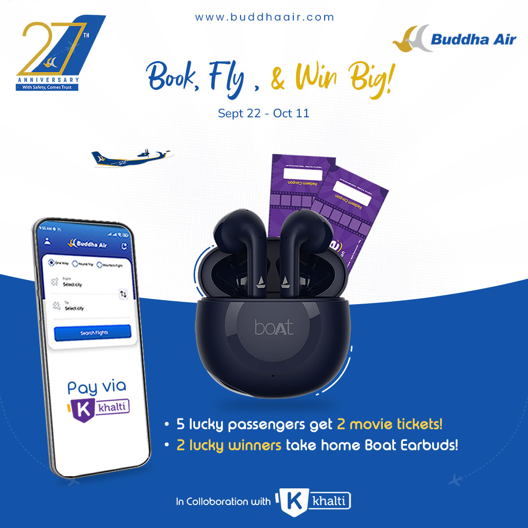 27th Anniversary Offers: Trusted Fly since 1997 | Buddha Air